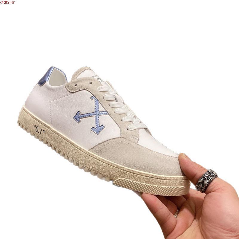 Sapatos Masculinos Off Hey Brancos Estação Europeia Tênis Respirável ...