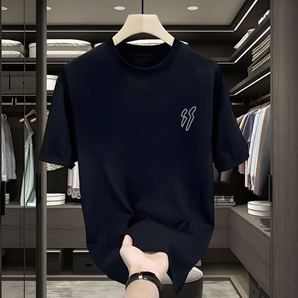 COD 2026 Camiseta masculina de manga curta de algodão puro verão novo estilo jovem na moda ...