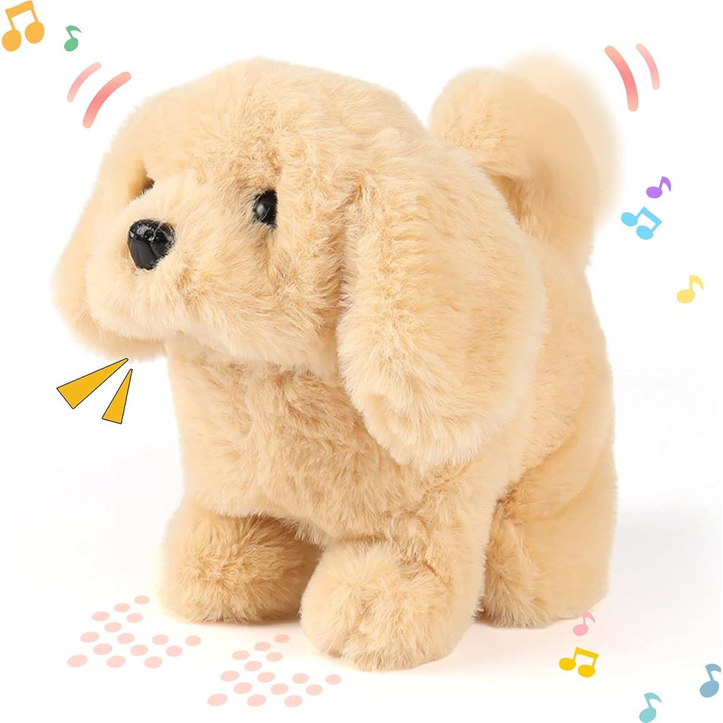 Hopearl Walking Dog Golden Retriever Interactive Electronic Pet Plush ...