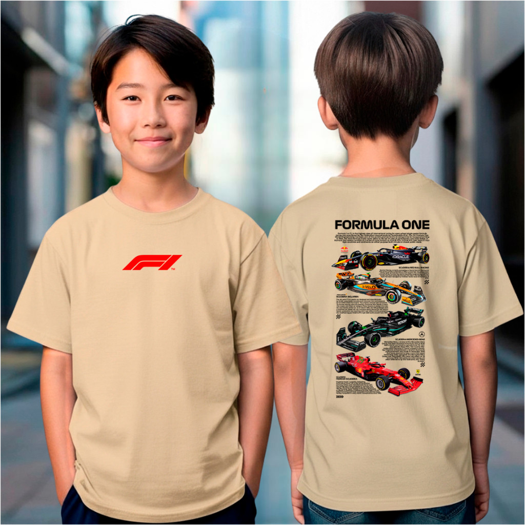 Camiseta Infantil Carro Formula 1 Scuderia Pilotos | Shopee Brasil