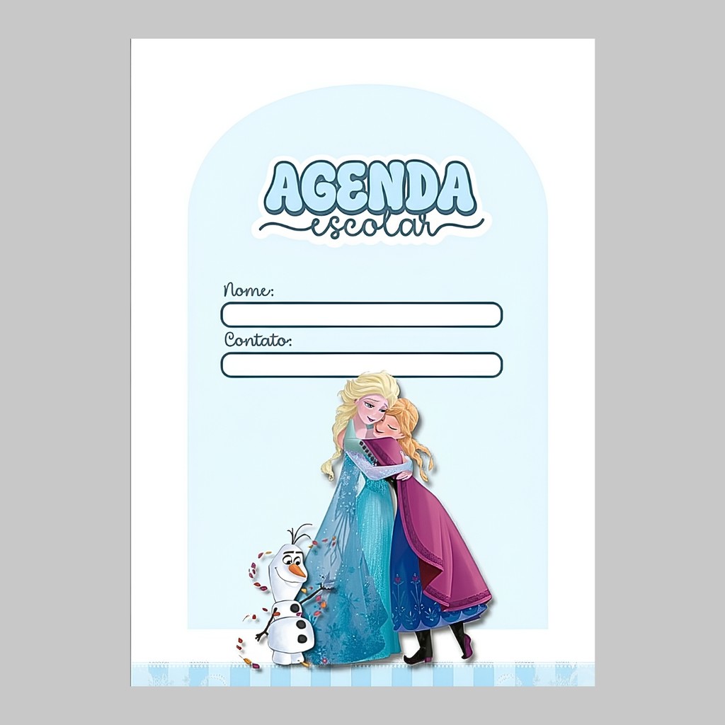 Kit Miolo De Agenda Escolar Infantil Frozen A5 404pg Papel 90g - Elsa ...