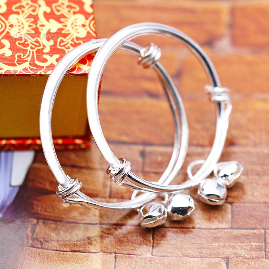 Pulseira De Chocalho Para Bebê Em Liga De Zinco Ajustável Com Sino E ...