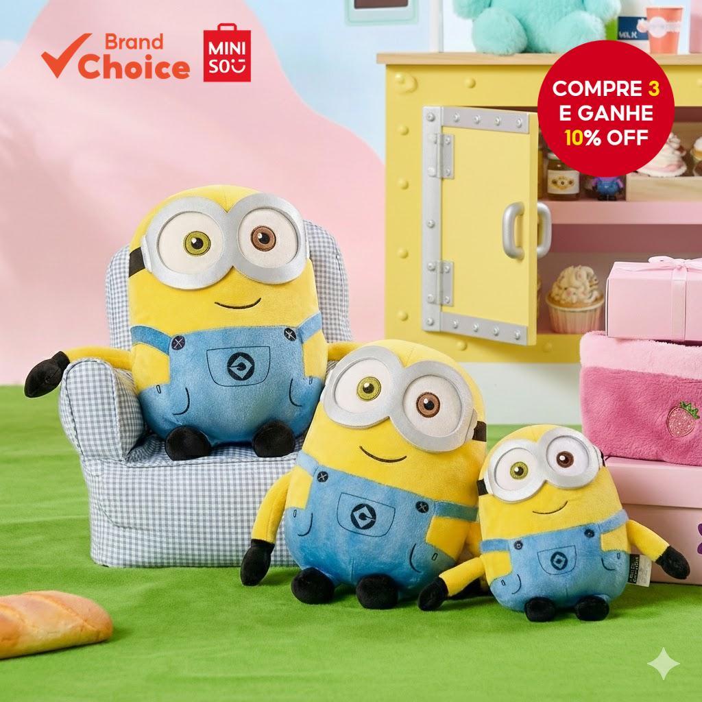 MINISO minions coleção série - pelúcia do stuart macia, fofa e icônica ...