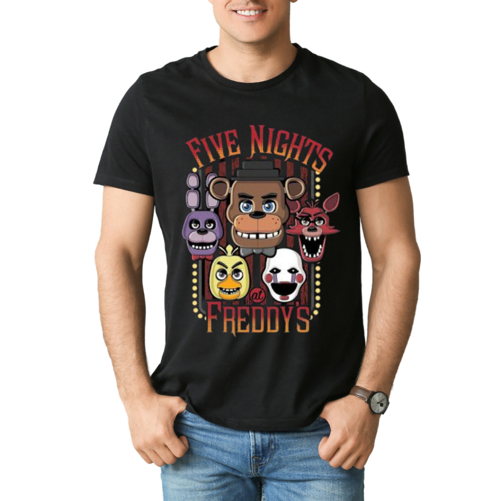 Camisa-Camiseta Fnaf Five Nights At Freddy Game Blusa 100% Algodão ...