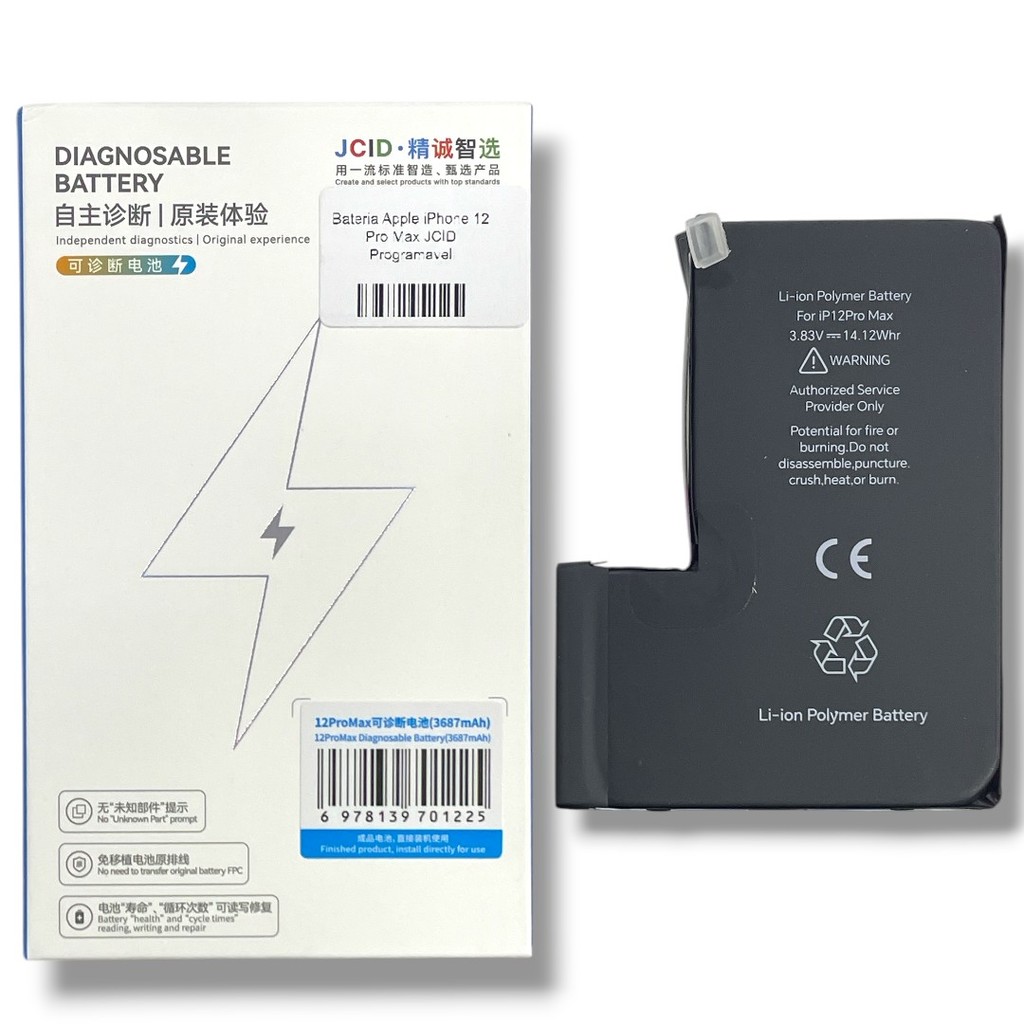 Bateria Apple iPhone 12 Pro Max JCID Programavel Diagnóstico | Shopee ...