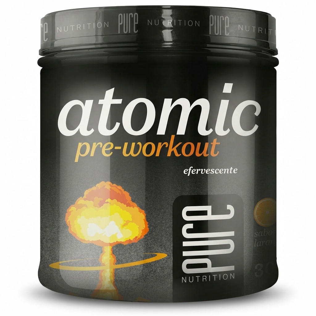 ATOMIC PRE - WORKOUT EFERVESCENTE 300G LARANJA - PURE NUTRITION - BR ...