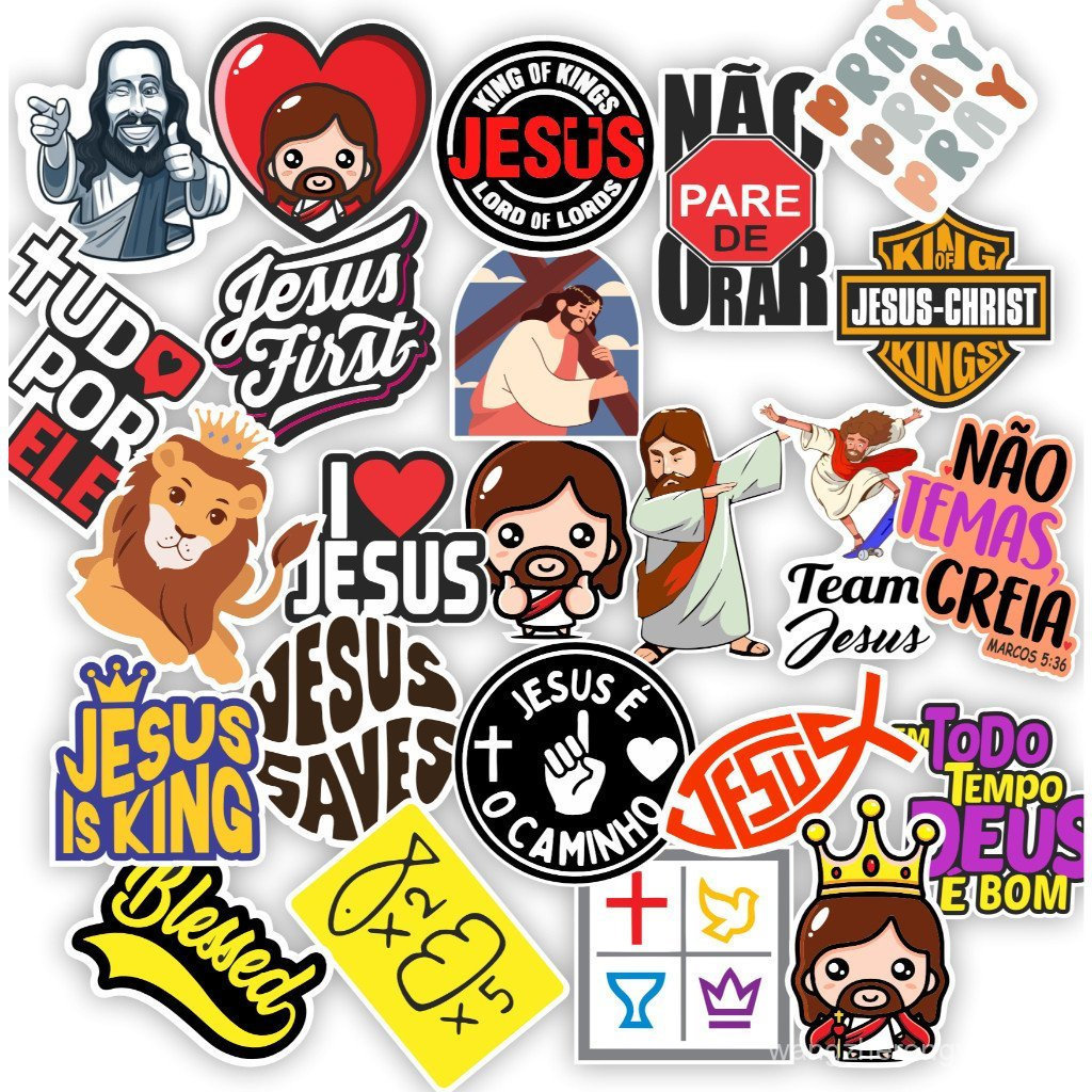 Adesivo de Vinil Pôster Evangelho Cristão Jesus Bíblia Carro ...