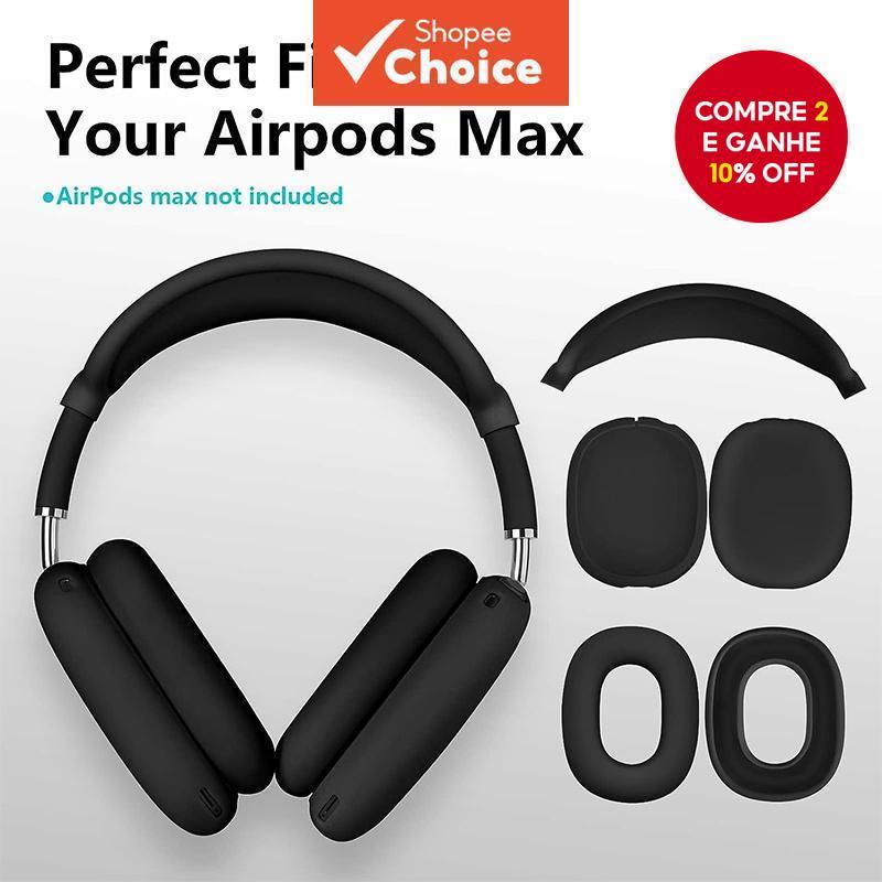 Novo Estojo Mole para Fones de Ouvido Airpods Max, Capa de Silicone ...