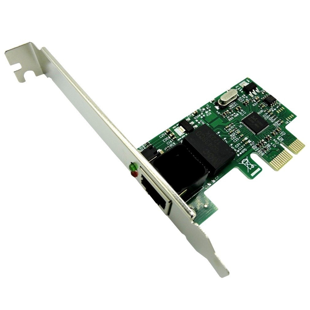 Placa de Rede PCI-E Gigabit 10/100Mbps | Low Profile | Compatível ...