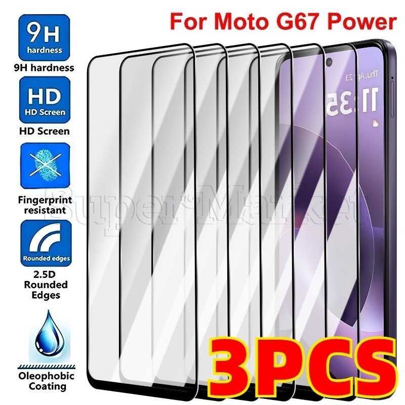 Para Moto G67 Power-Protetor De Tela De Vidro Temperado-Película ...