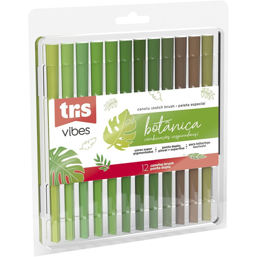 Caneta Hidrocor Tris Vibes Sketch Botan com 12 Unidades - 610832 ...