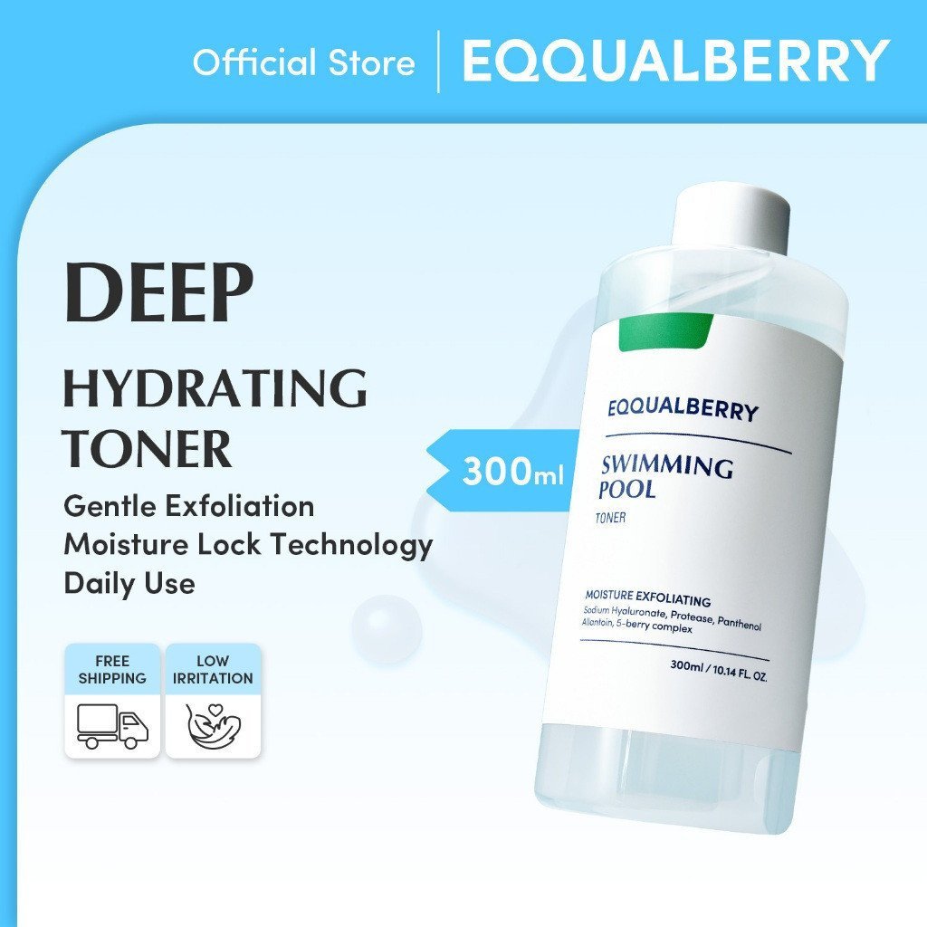 EQQUALBERRY Swimming Pool Daily Facial Toner (300ml) | Shopee Brasil