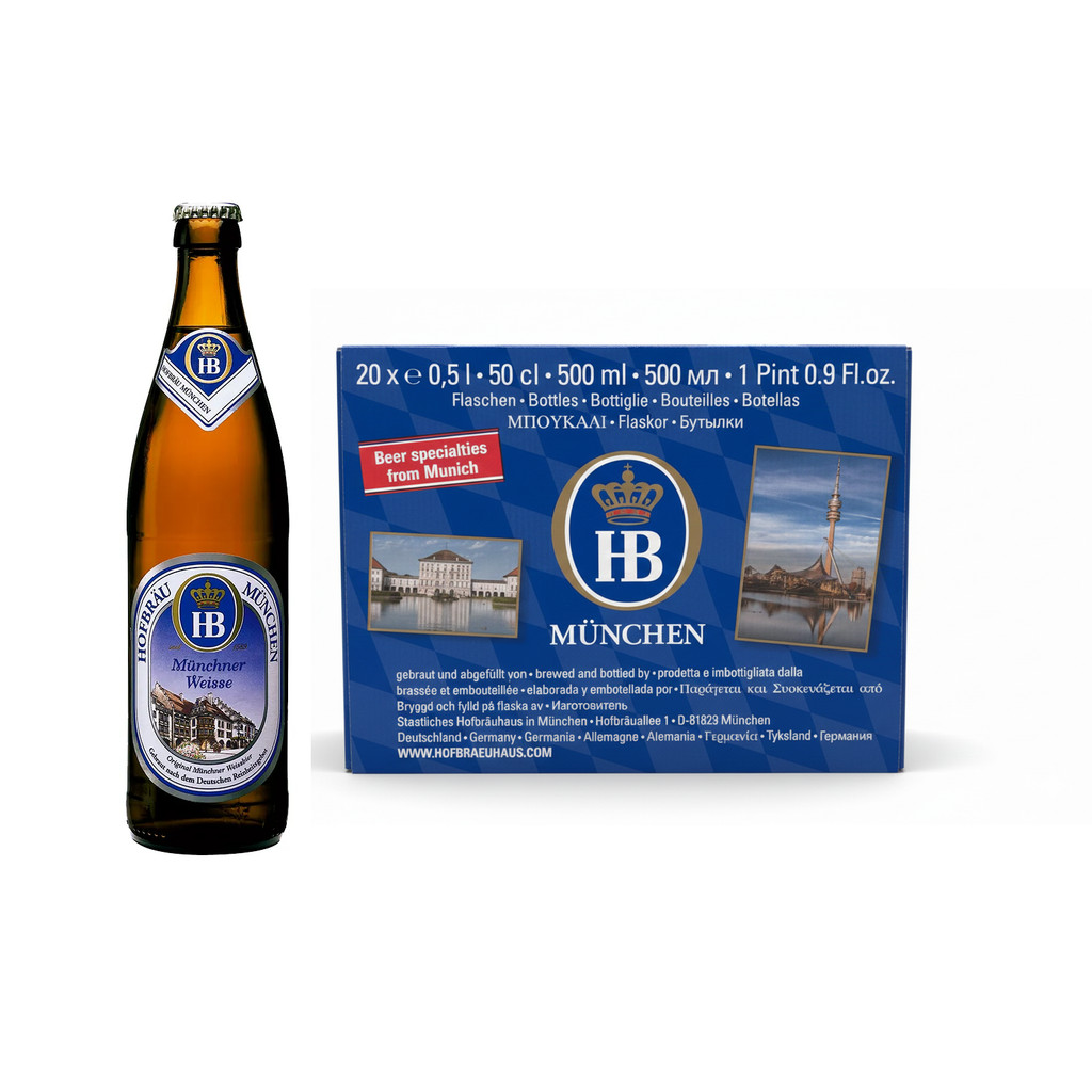 Cerveja Hofbrau HB Weissbier - Pack 20 unidades 500ml | Shopee Brasil