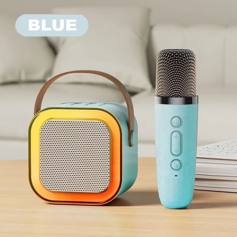 K12 Caixa De Som Com Microfones Bluetooth Karaokê Brincadeiras | Shopee ...