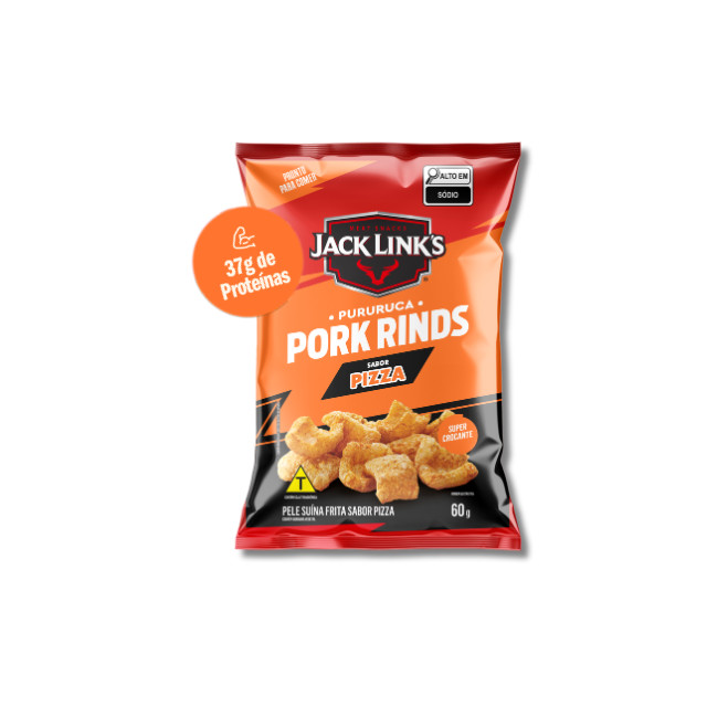 Pork Rinds Jack Link's Sabor Pizza 60g - Snack Proteico | Shopee Brasil