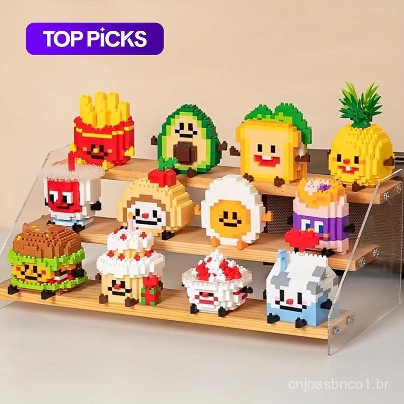 Food Design Building Blocks Toy, 1 Box Creative Blocks Building Toy ...