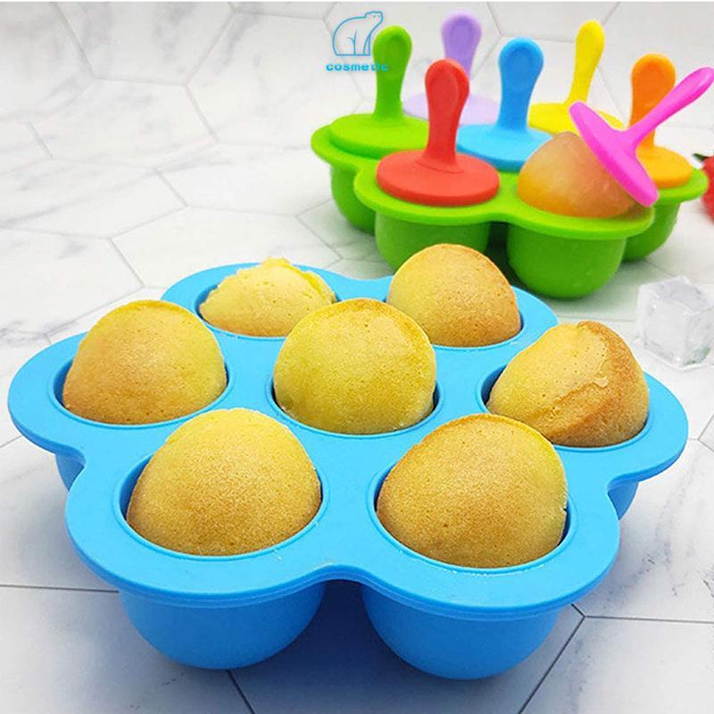 7 Cavidade De Silicone Mini Picolés Molde Sorvete Bola Fabricante ...