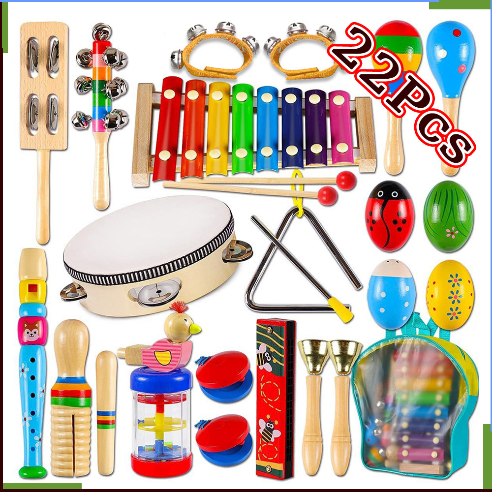 22 Peças Conjunto De Instrumentos Musicais De Percussão Infantil ...
