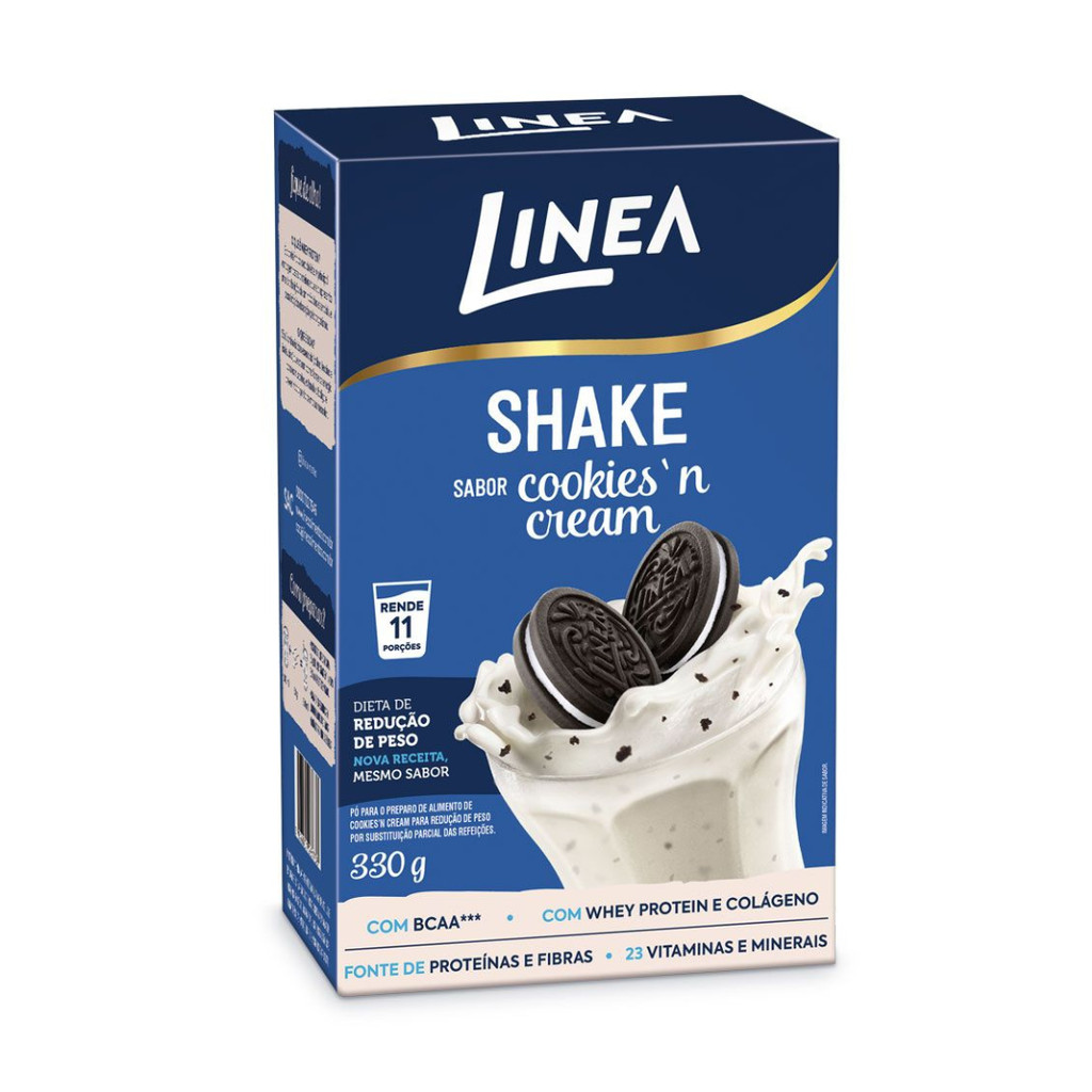 Shake em Pó Redução de Peso Cookies n Cream Linea Caixa 330g | Shopee ...