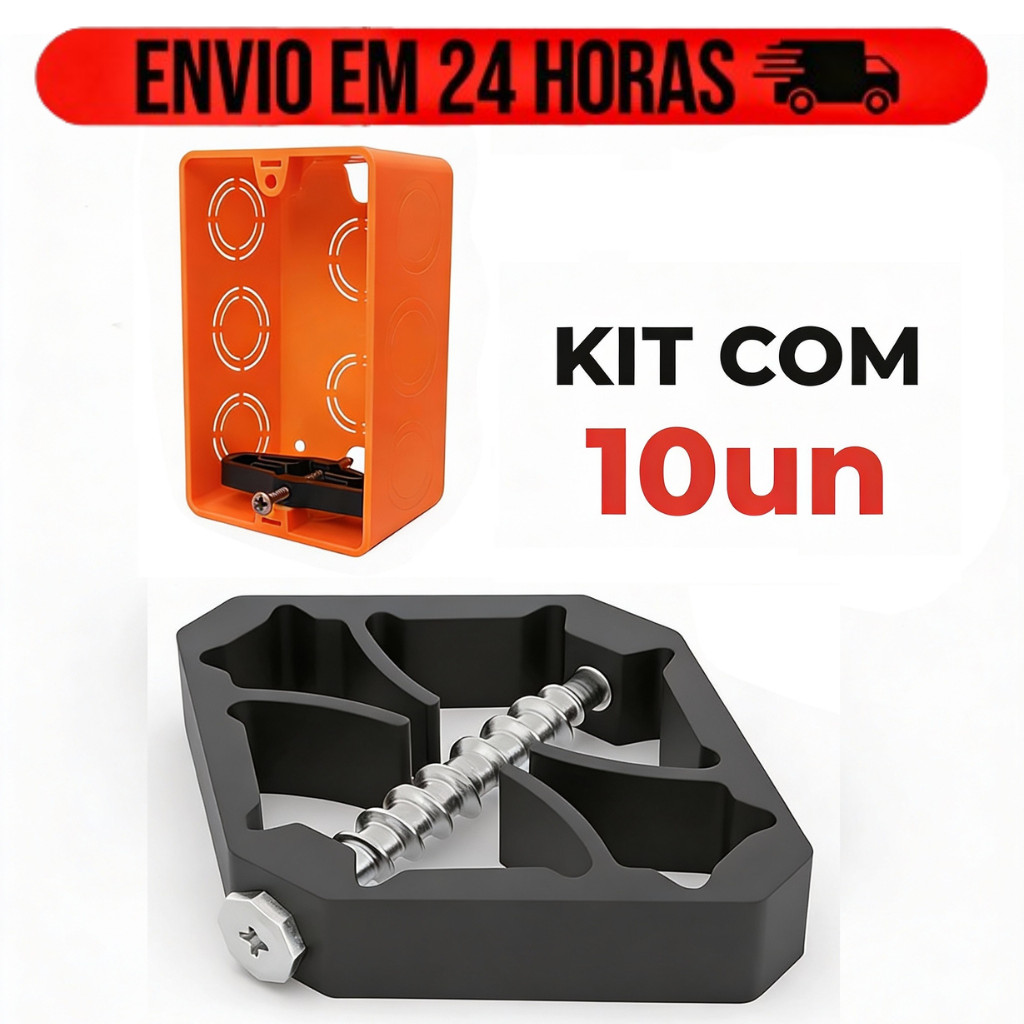 Kit Reparo Salva Abas Tomadas Caixinha Luz 4x2 Expansível Compacto K09 ...