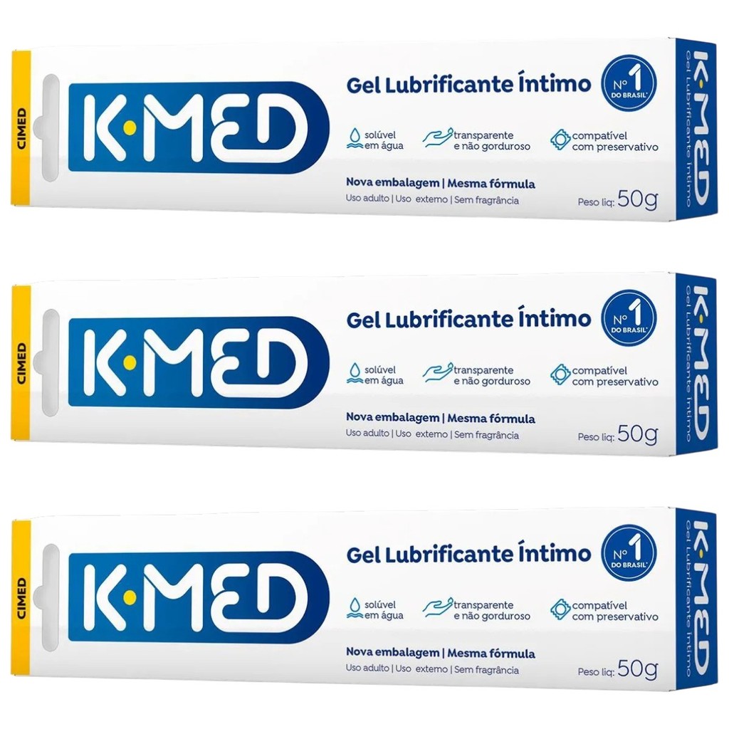 Kit 3 K-MED Gel Lubrificantes Íntimo 50g Base Água - Cimed | Shopee Brasil