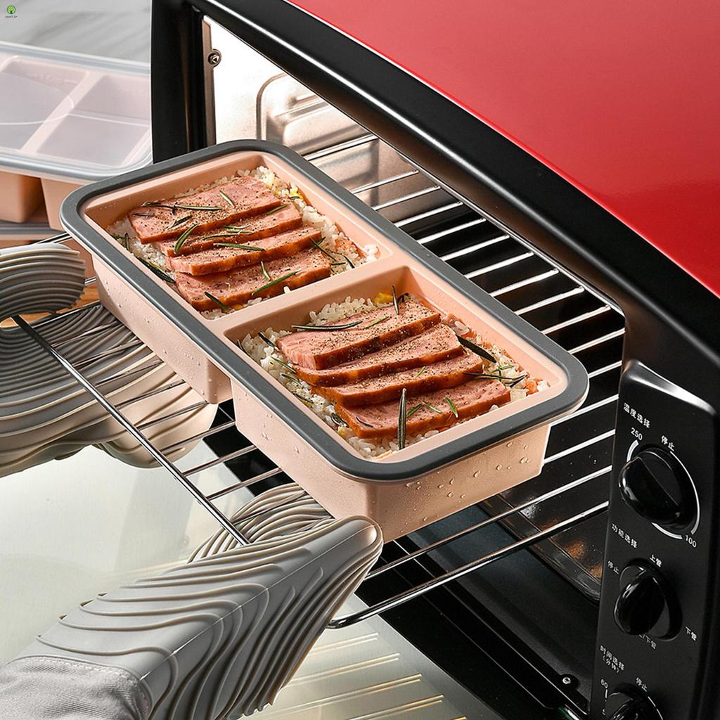 Recipiente De Refeição Dividido De Silicone Com Tampa Caixa De ...