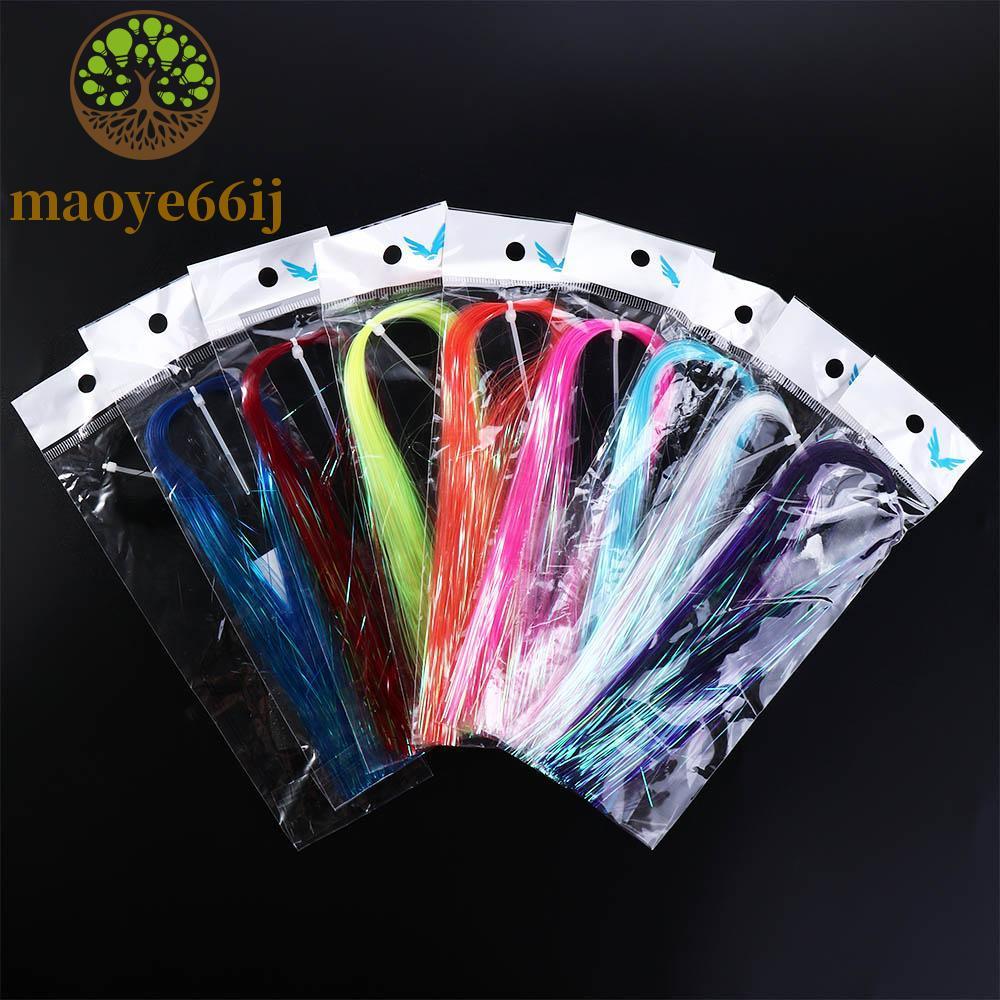 MAOYE66 Assist Ganchos Linha DIY Isca De Pesca Com Mosca Flash Tinsel ...