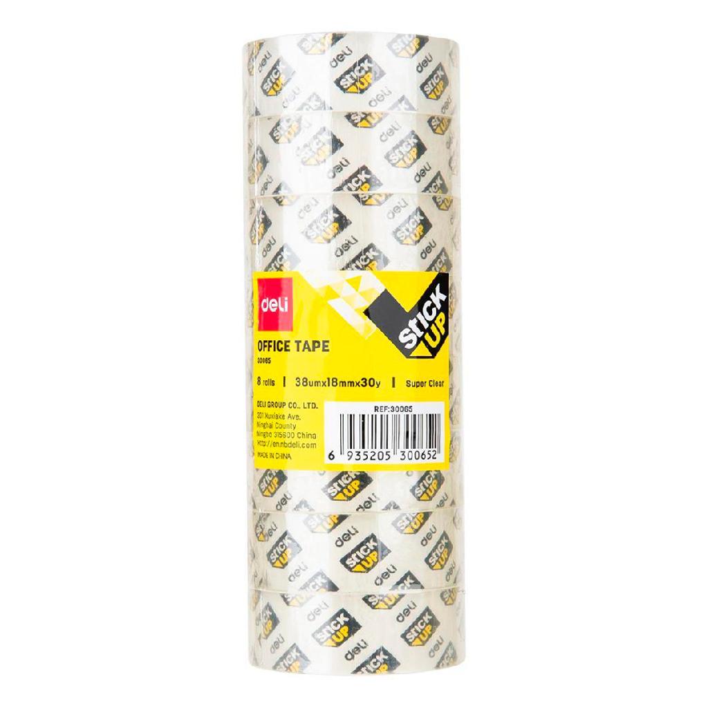 Fita adesiva transparente 18 mm x 27,43 embalagem 8 rolos | Shopee Brasil