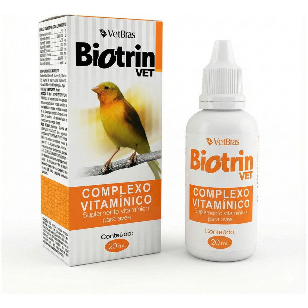 Suplemento Vítaminico Aves Biotrin Complexo Vitaminico 20ml | Shopee Brasil
