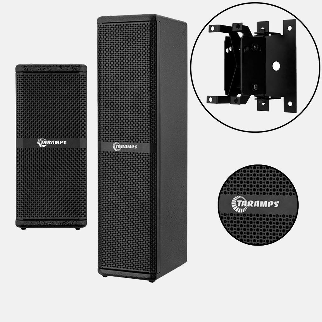 Caixa Acústica Taramps T200.2 ou T400.4 HF Com ou Sem Suporte 200W 400W ...