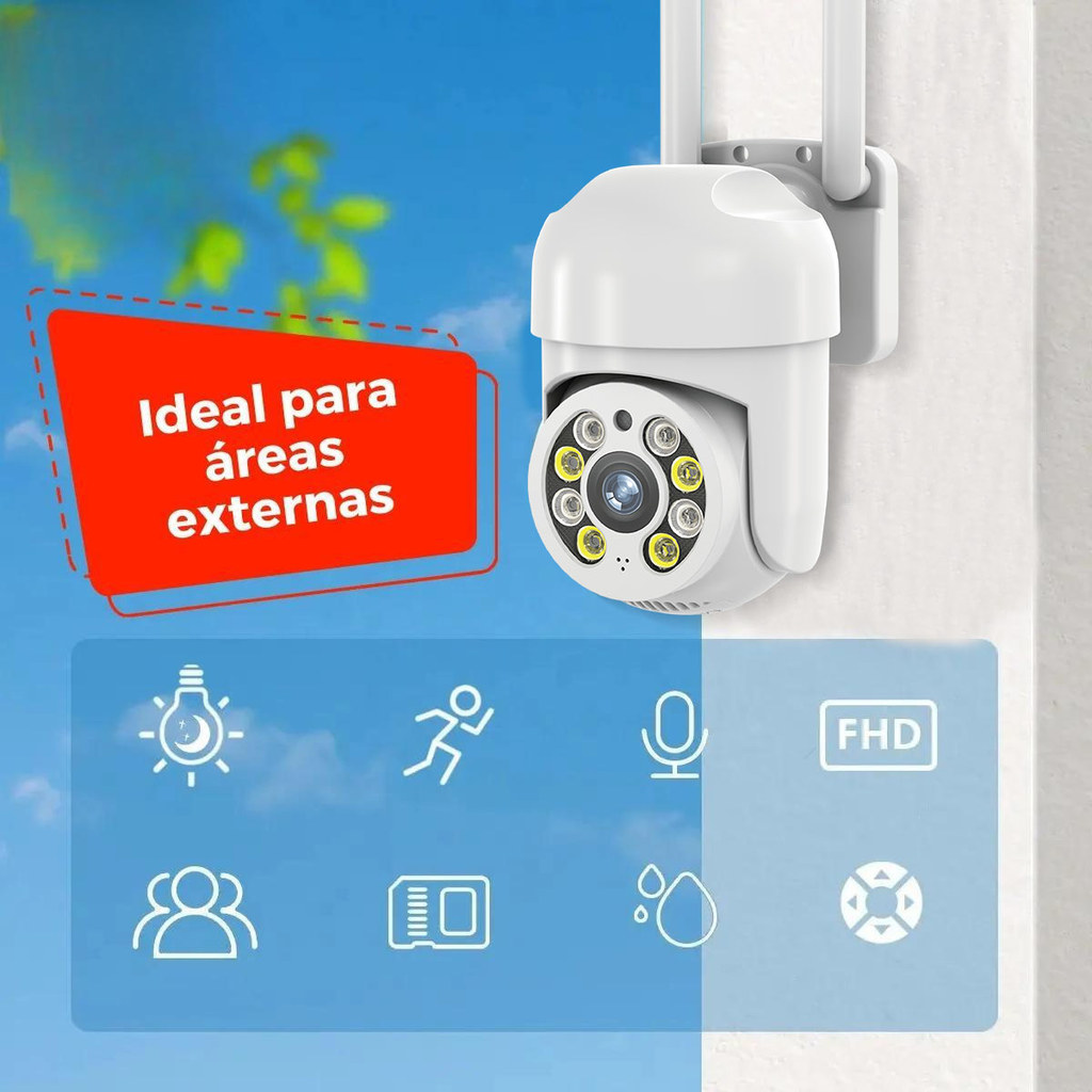 Câmera de segurança Full HD 1080P à prova d'água, vigilância ...