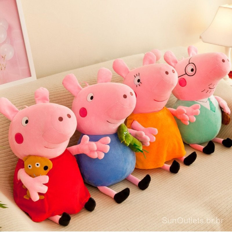 30cm Brinquedo de Pelúcia Peppa Pig Urso George Eddy Sr. Dinossauro ...