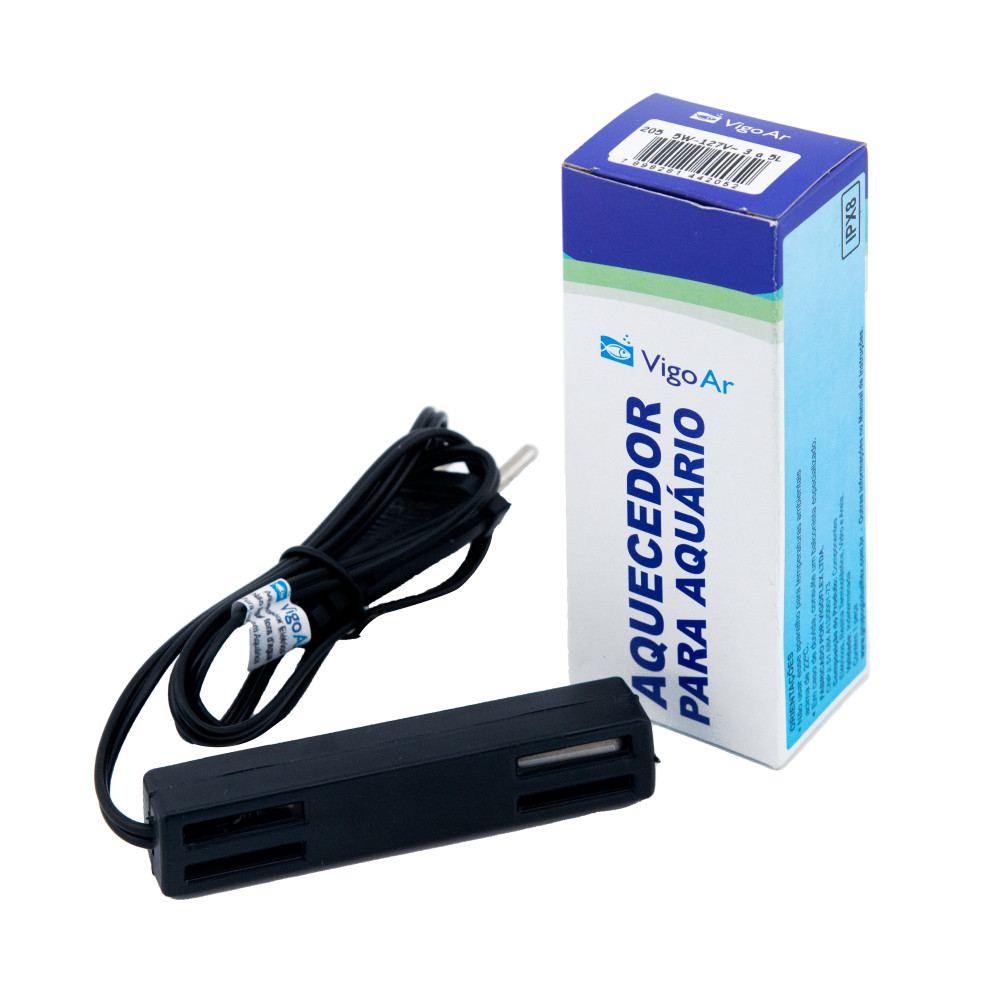 AQUECEDOR PARA AQUÁRIO 110V 5 WT 3 A 5 LITROS - VIGO AR | Shopee Brasil