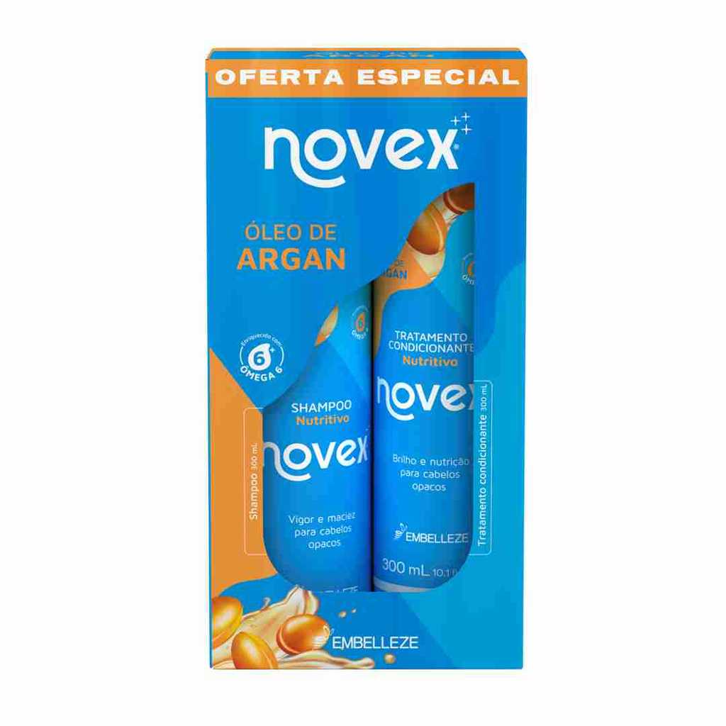 Kit Novex Óleo de Argan Shampoo + Condicionador 300ml Tratamento ...