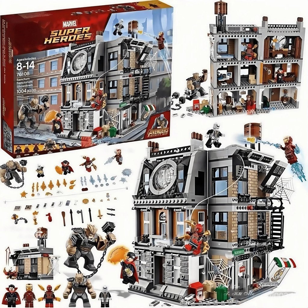 1004 Peças Marvel Sanctum Sanctorum Showdown Brinquedos Educativos ...