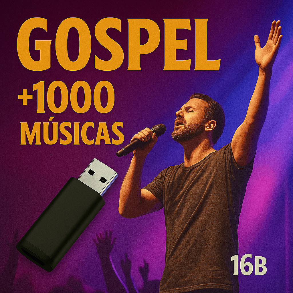 Pendrive Premium Gospel 16GB – 1000 Músicas Louvor e Adoração em MP3 ...
