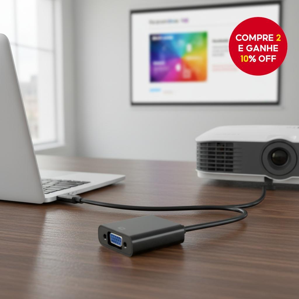 Cabo Conversor HDMI para VGA 1080P com Áudio para PC, Laptop ...