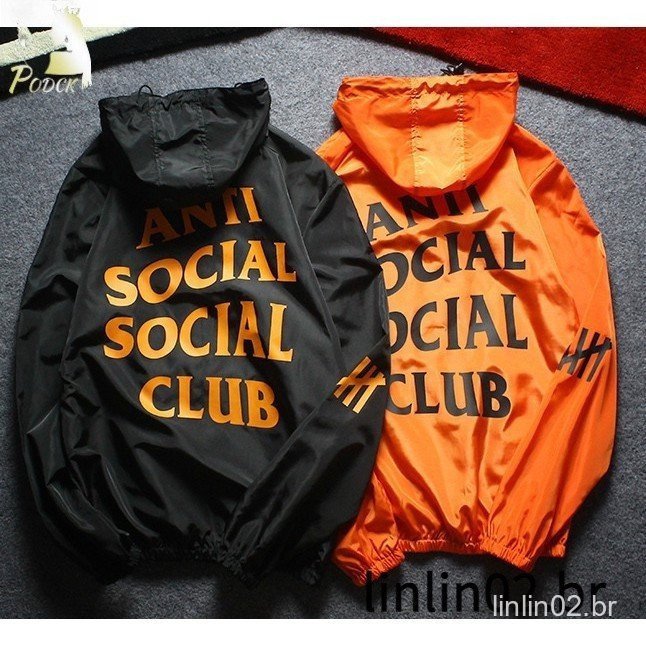 Jaqueta Corta-Vento Casual Unissex Nova ANTI SOCIAL CLUB ASSC | Shopee ...