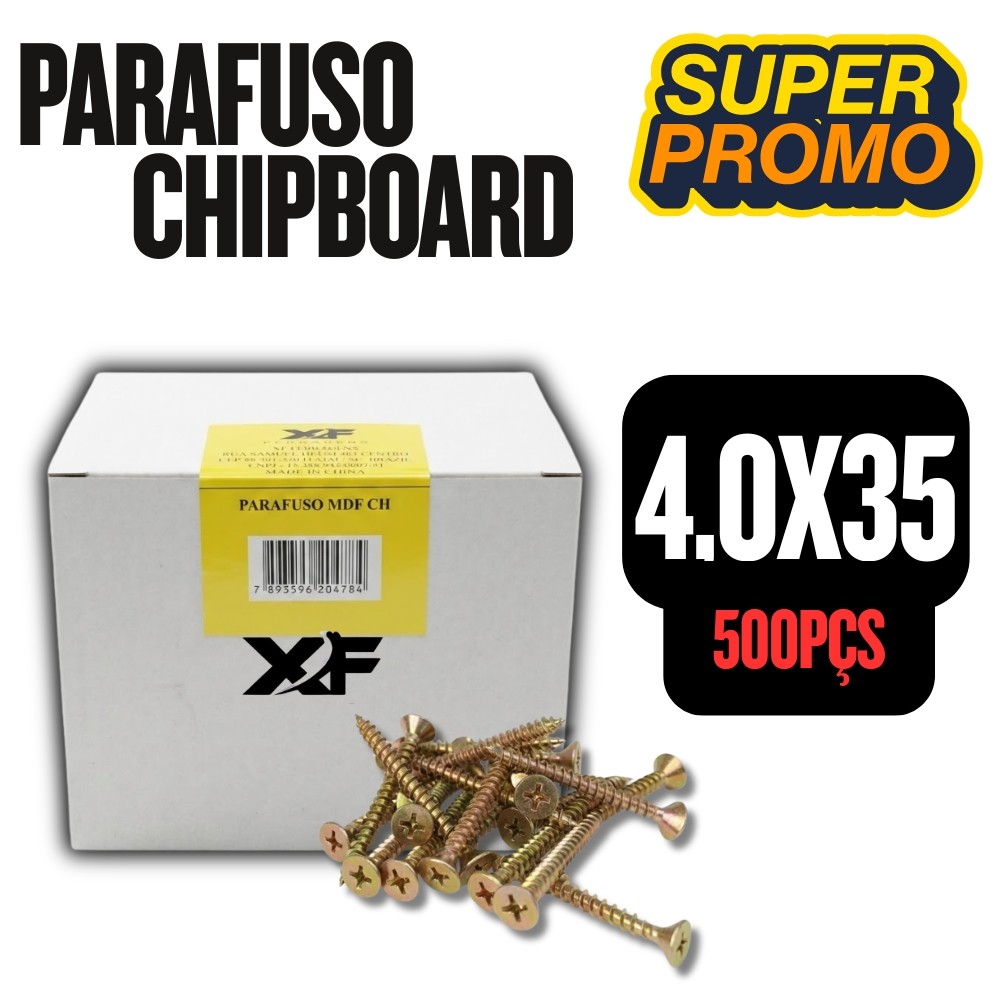 Parafuso Para Madeira Mdf Philips 4,0x35 500un Caixa Xf | Shopee Brasil