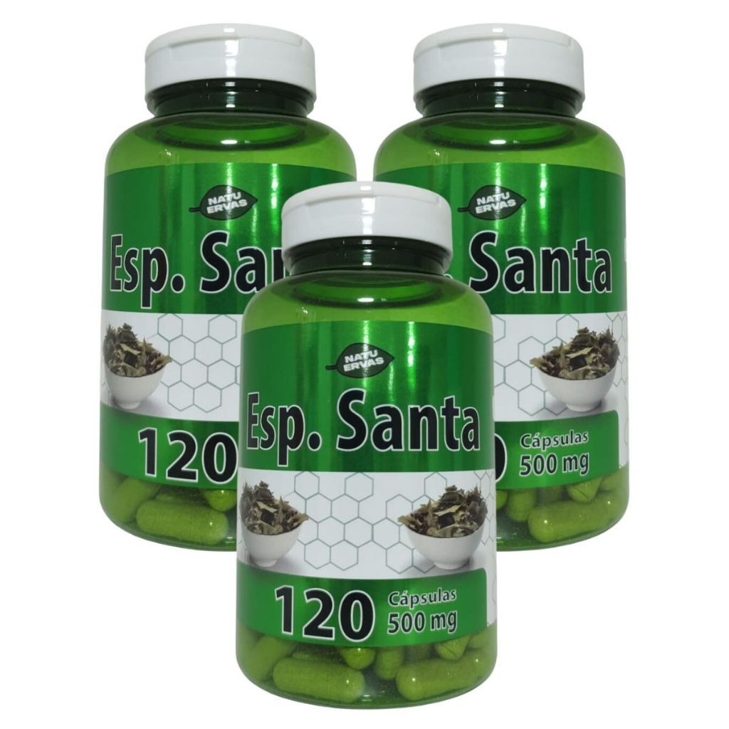 Espinh-eira san-ta 100% natural 120 capsulas de 500 mg (1-2-3-potes ...