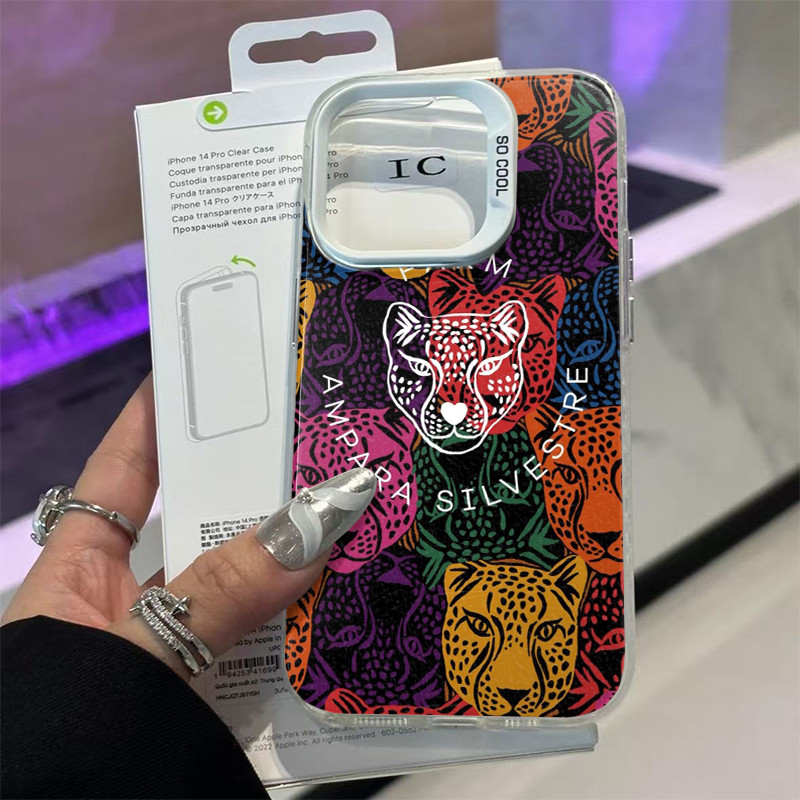 Boné De Leopardo Colorido Capinha Anti-impacto Para iPhone 17 16 pro ...
