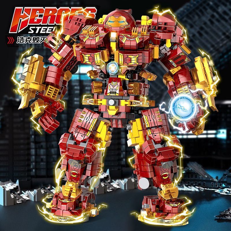 Novos Blocos de Construção Mecha do Homem de Ferro Armadura Hulkbuster ...