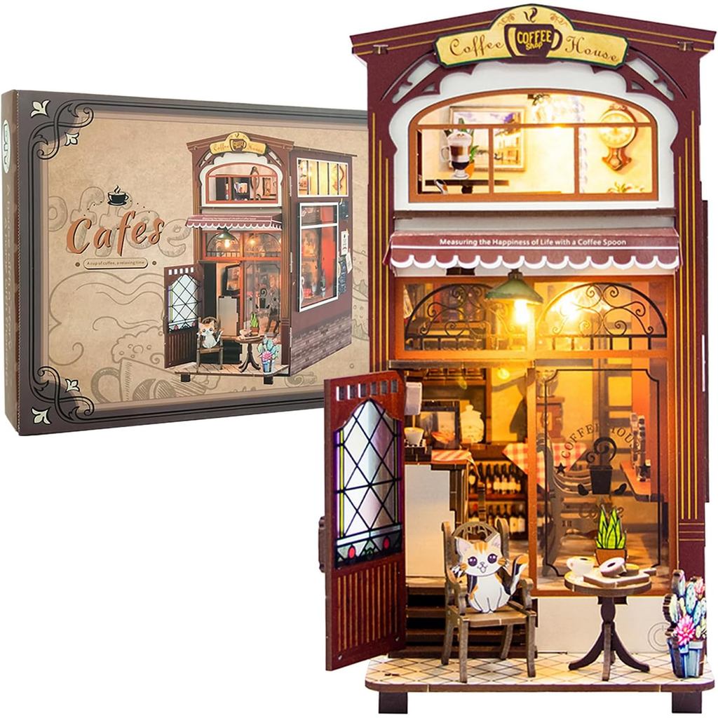 Book Nook Kit Coffee House, DIY Booknooks Kit for Adults Women Girls ...