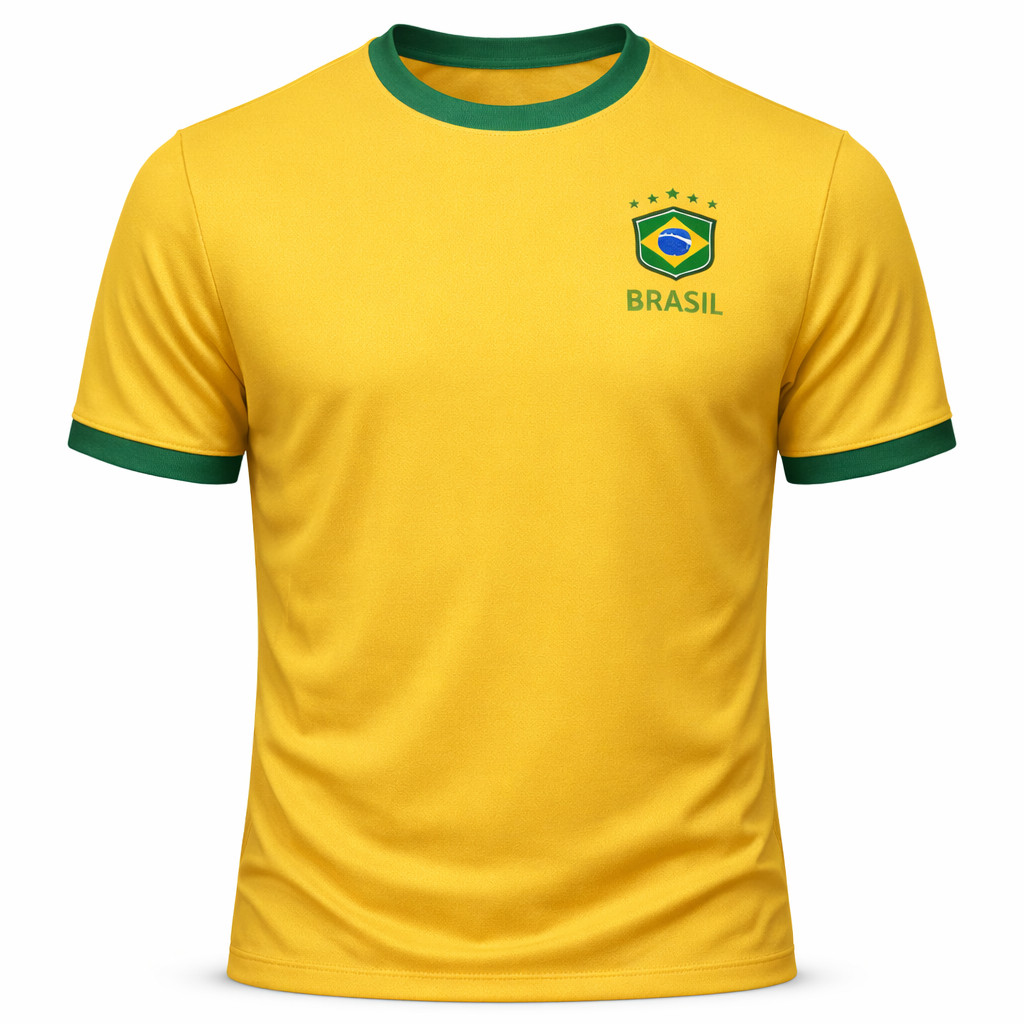 Camisa do Brasil Adulto Camiseta Torcedor Brasileiro Blusa Copa Mundo ...