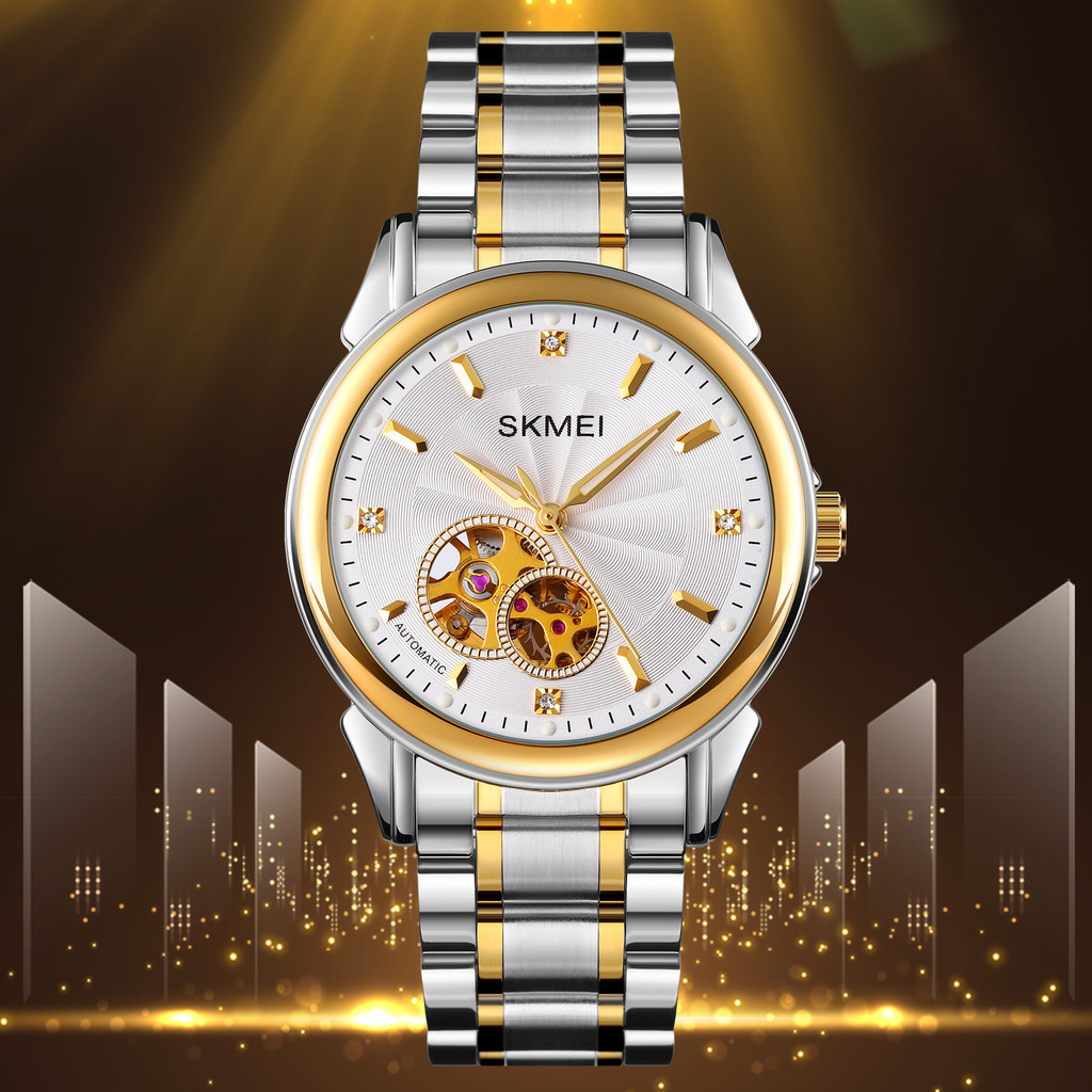 Novo Relógio De Movimento Mecânico De Aço Inoxidável Com Mostrador De ...