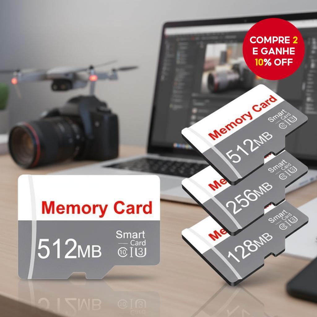 Microdrive Cartão de Memória Micro SD TF Flash 128MB 256MB 512MB para ...