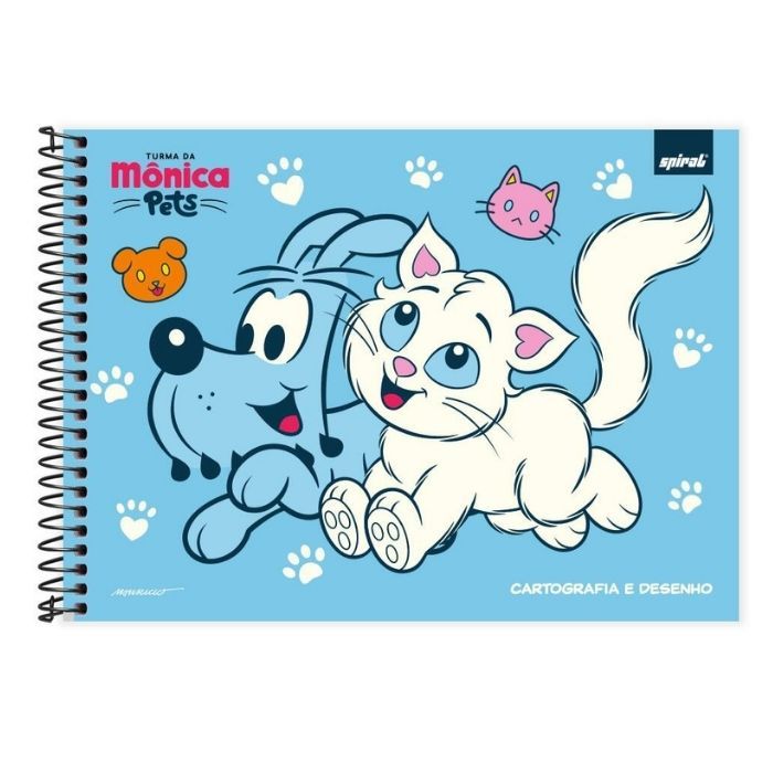 Turma da Mônica Pets Caderno Cartografia e Desenho Capa Dura 80 fls ...