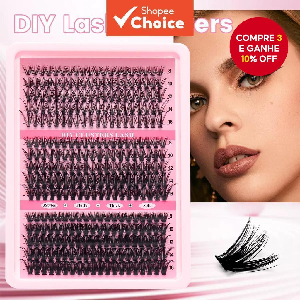 Kit De Clusters De Extensão De Cílios DIY , Conjunto De 8-16 Mm ...