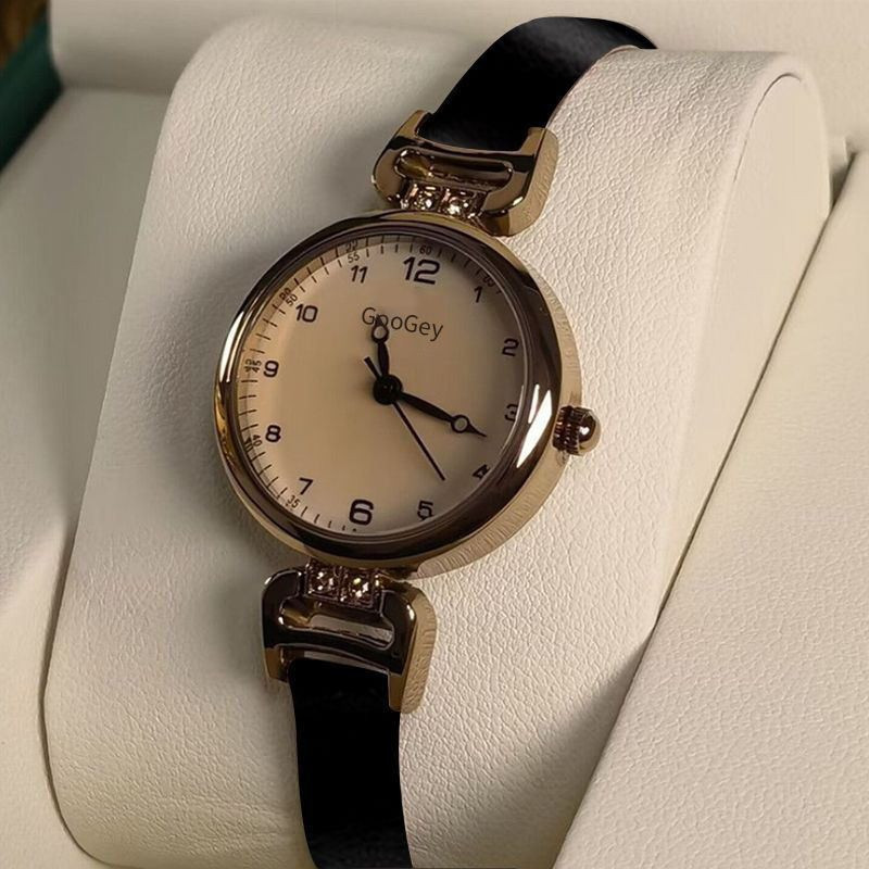 Novo Estilo Relógio Pequeno Feminino de Luxo Simples e Leve, Retro ...