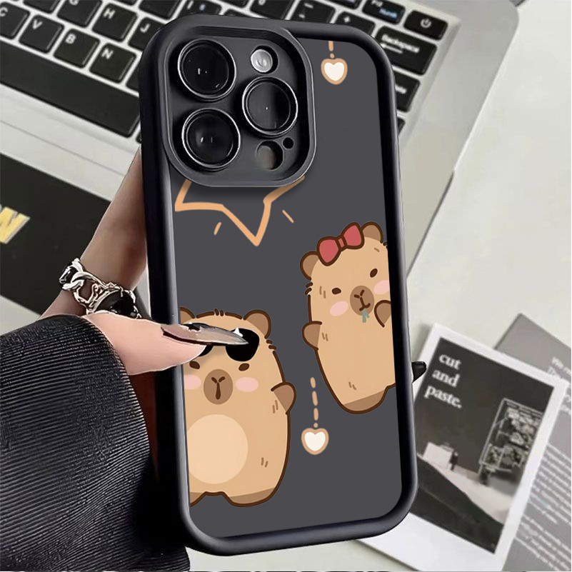 Capinha capa Silicone Capybara para Redmi Poco X 5 6 7 M4 Pro Note 10 11 12 13 14 15 C S Pro 11A ...